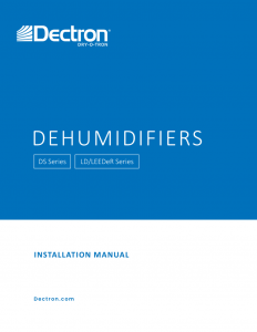 Dectron-manual – Dehumidified Air Services