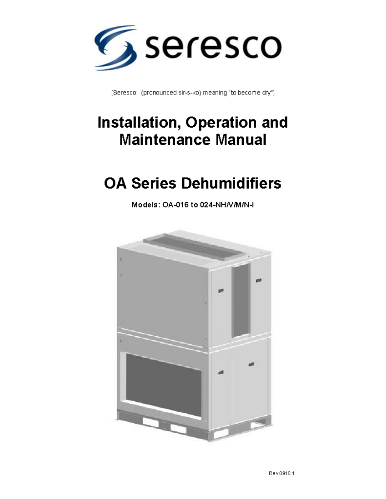 Seresco-Legacy-Manuals – Dehumidified Air Services